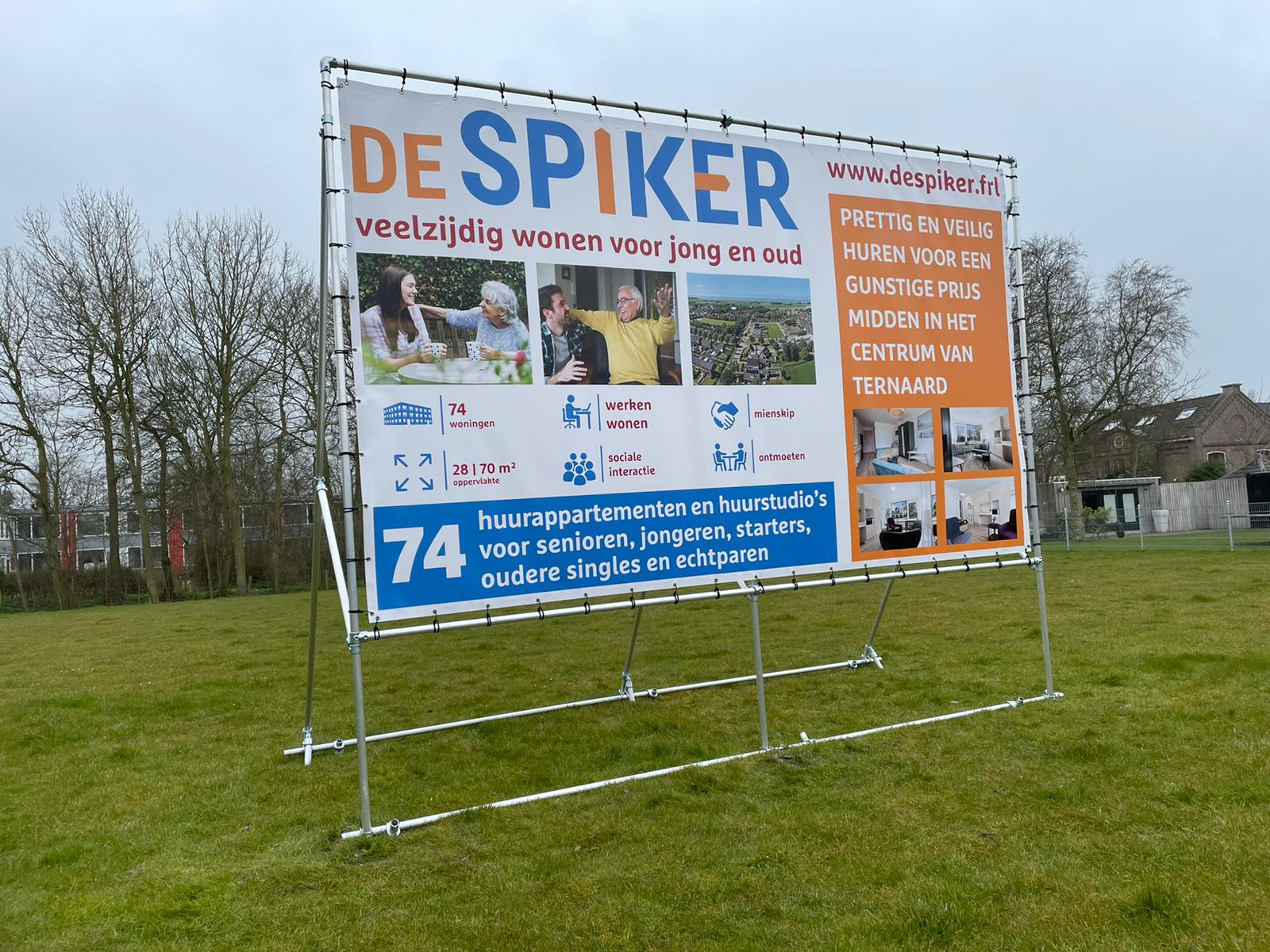 Spandoek met Frame kopen in Friesland - Kompas Reclamewerk